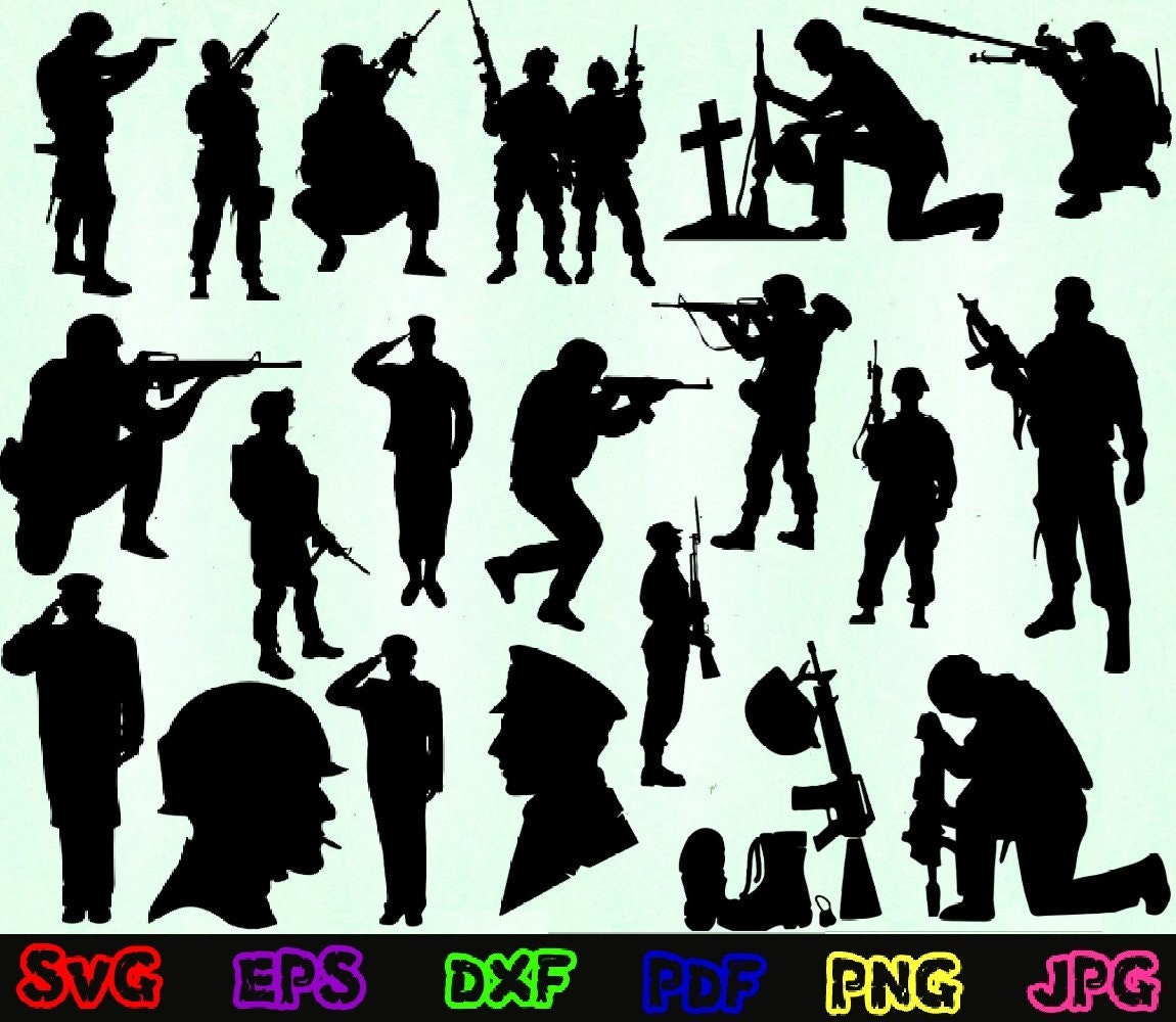 Soldiers Marching Silhouette