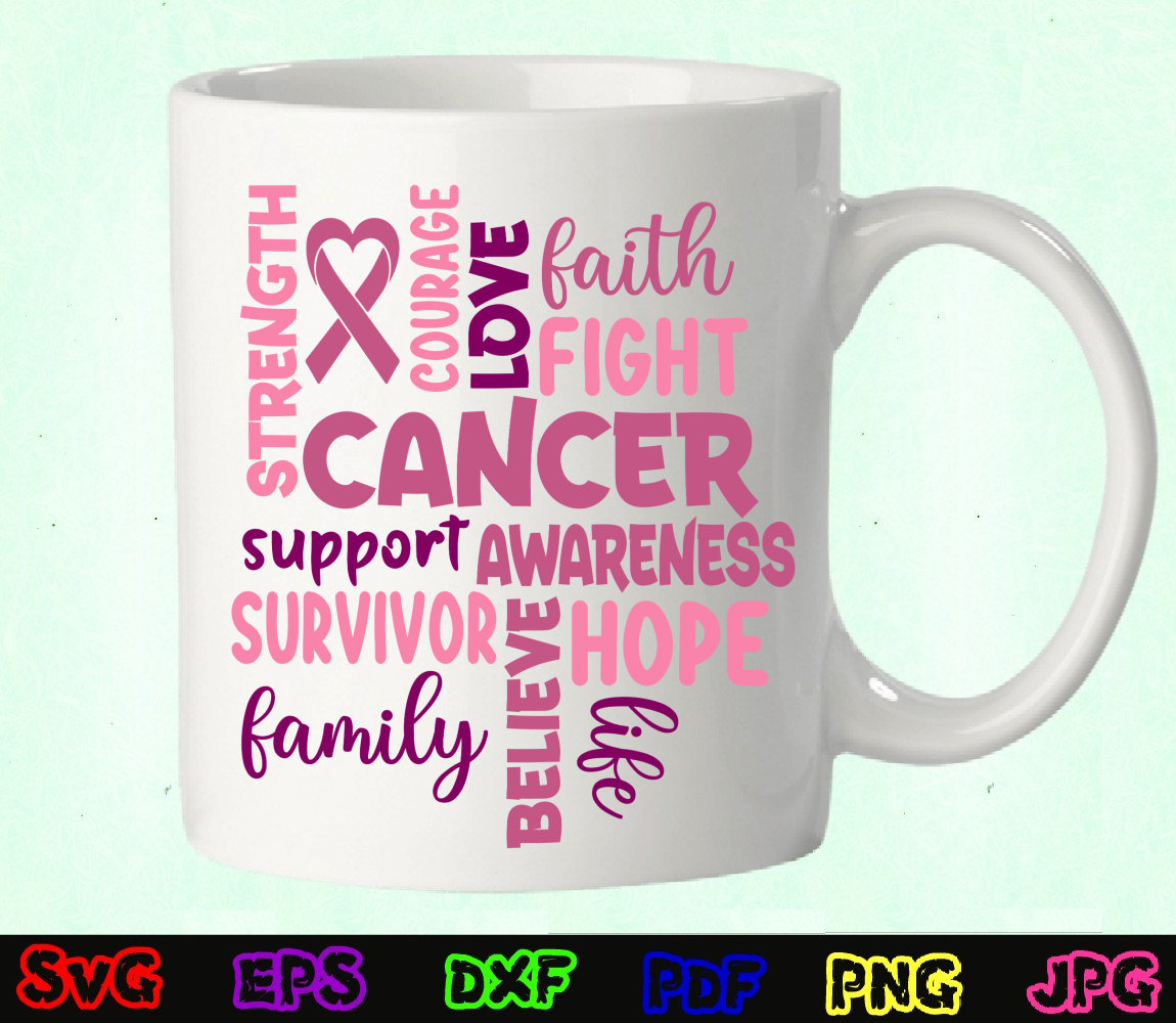 Cancer Design Svg Cancer Cut File Cancer Awareness Svg - Etsy