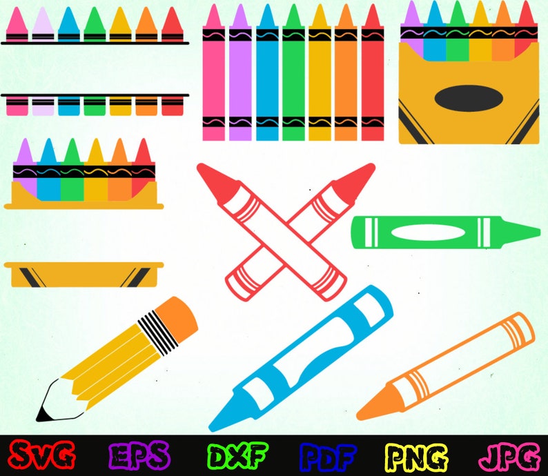 9 Crayon Svg - Crayon Cut File - Crayon Clipart - Crayon Design Svg ...