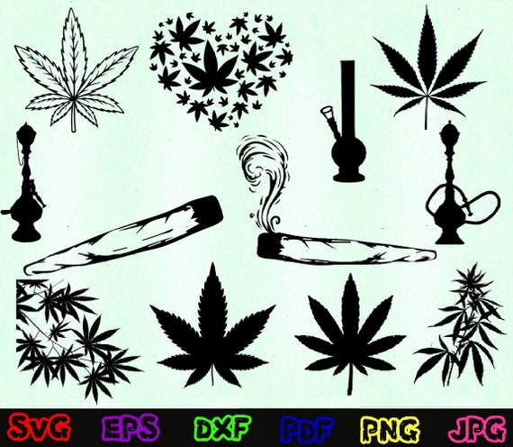 Weed Leaf Design Vector