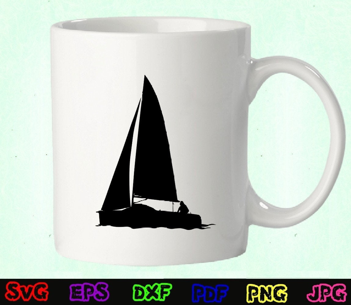 Velero Svg Barco Svg Náutica Svg Silueta de Velero - Etsy México