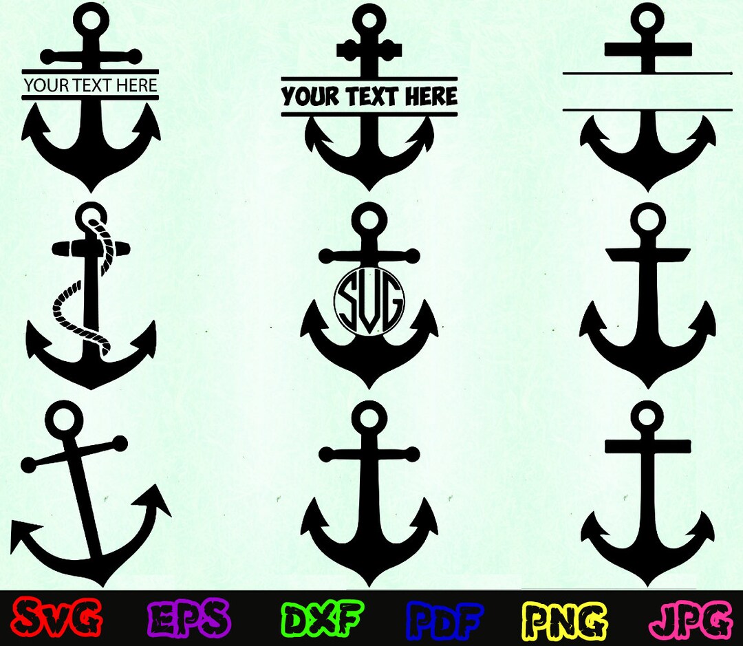 Anchor Svg - Nautical Anchor Svg - Anchor Silhouette - Anchor Cut Files ...