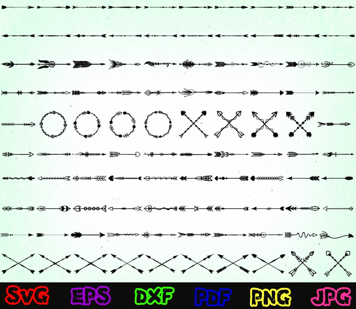 100 Arrows Svg Arrows Cut File Arrows Silhouette Arrows | Etsy