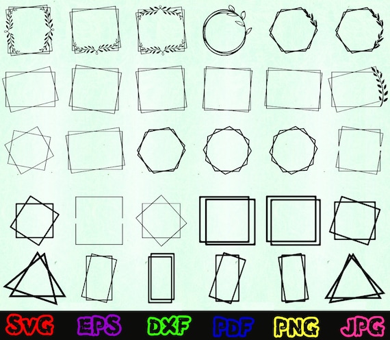 Double Frame SVG Frame SVG Square SVG Rectangle Svg | Etsy