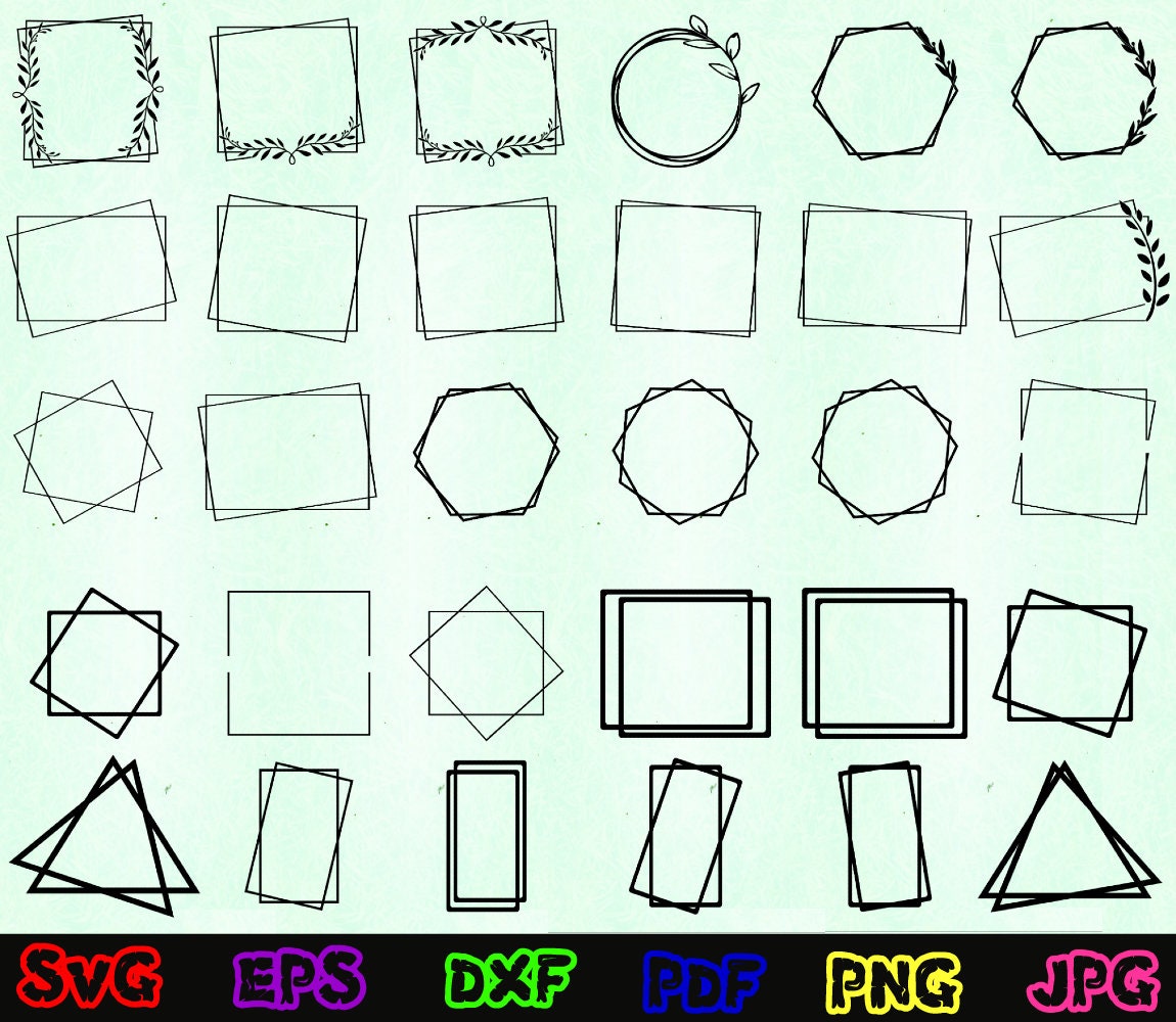 Double Frame SVG Frame SVG Square SVG Rectangle Svg - Etsy