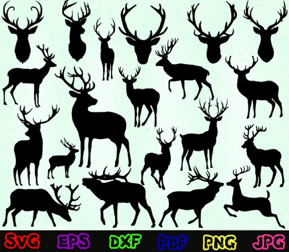 Deer Svg Animal Svg Animal Cut File Deer Silhouette | Etsy Canada