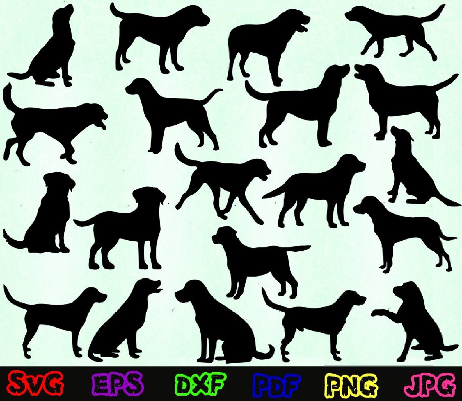Labrador Svg Labrador Silhouette Labrador Cut Files - Etsy