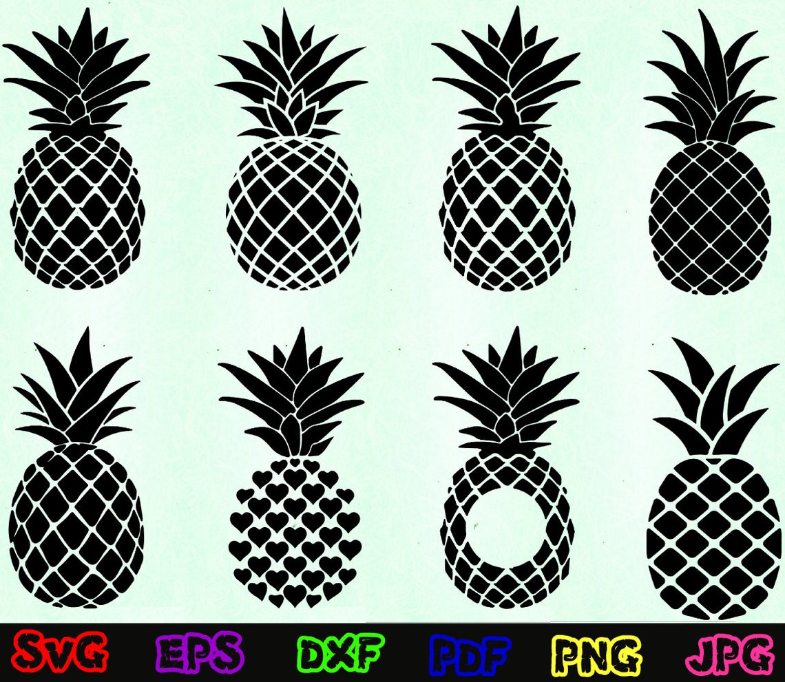 Summer Pineapple Svg - Fruit Svg - Fruit Cut Files - Pineapple ...