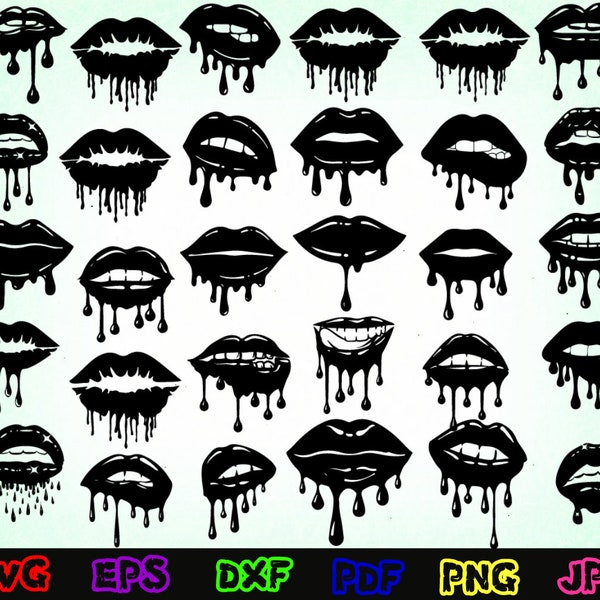 Lips Svg - Etsy
