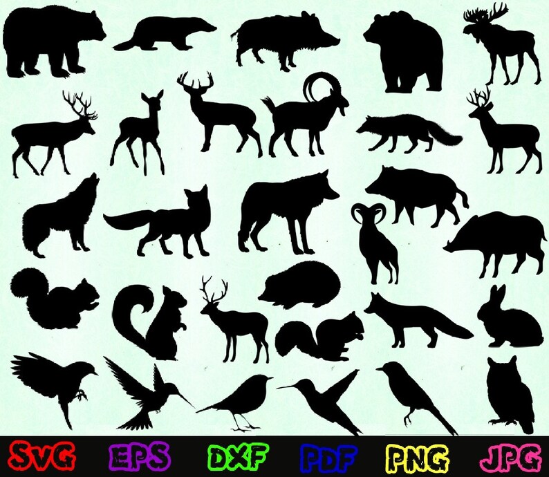 Forest Animal Svg Animal Svg Forest Animal Cut File - Etsy