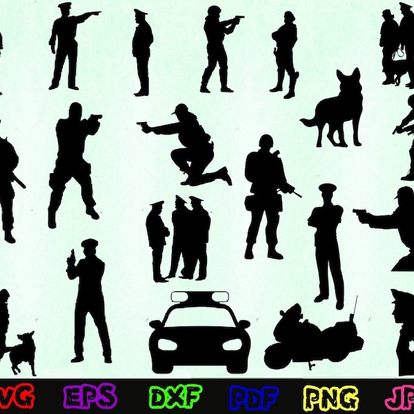 Police Svg - Etsy