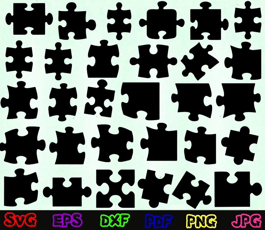 Puzzle Pieces Svg - Autism Svg - Puzzle Pieces Silhouette - Puzzle ...
