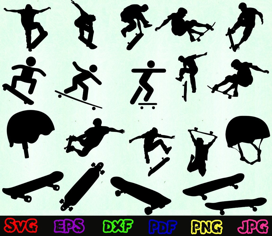 Skateboard Svg Skateboarding Svg Skaters Svg Skateboard | Etsy