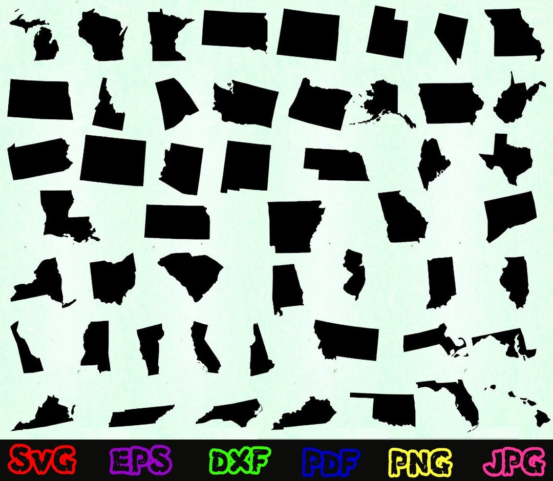 USA States Svg - American States Svg - States Svg - Usa States ...