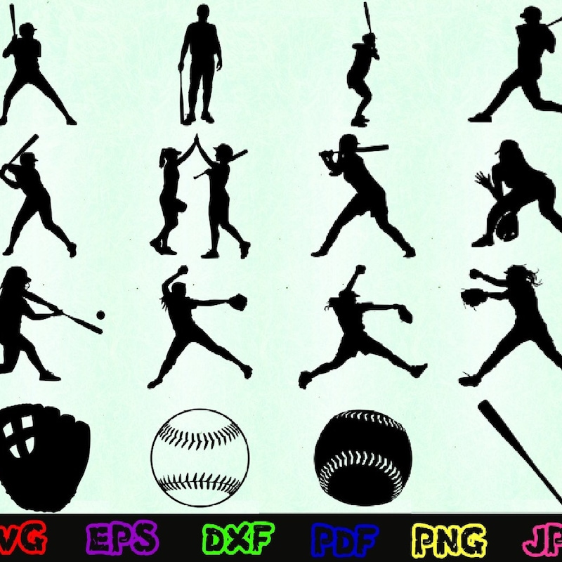 Softball Svg - Etsy