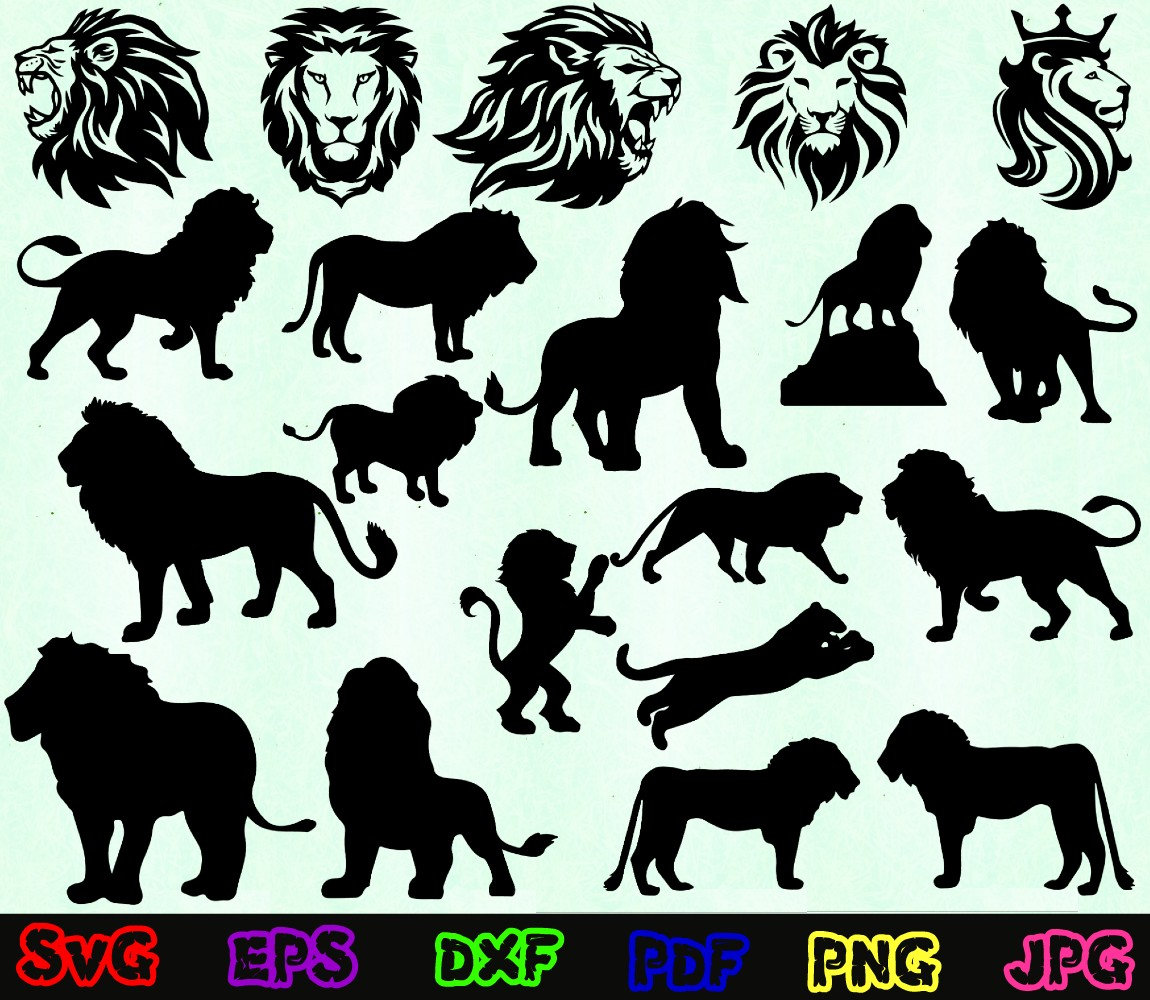 Lion Svg Animals Svg Lion King Svg Lion Head Svg Lion - Etsy Canada