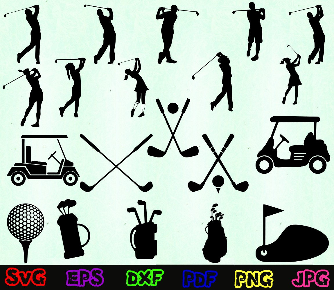 Golf Svg Golfing Svg Golf Player Svg Golf Silhouette | Etsy
