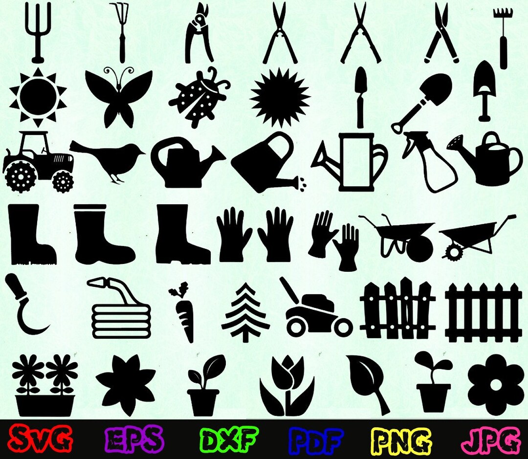 Gardening Tools Svg - Garden Tools Svg - Spring Svg - Gardening Svg ...