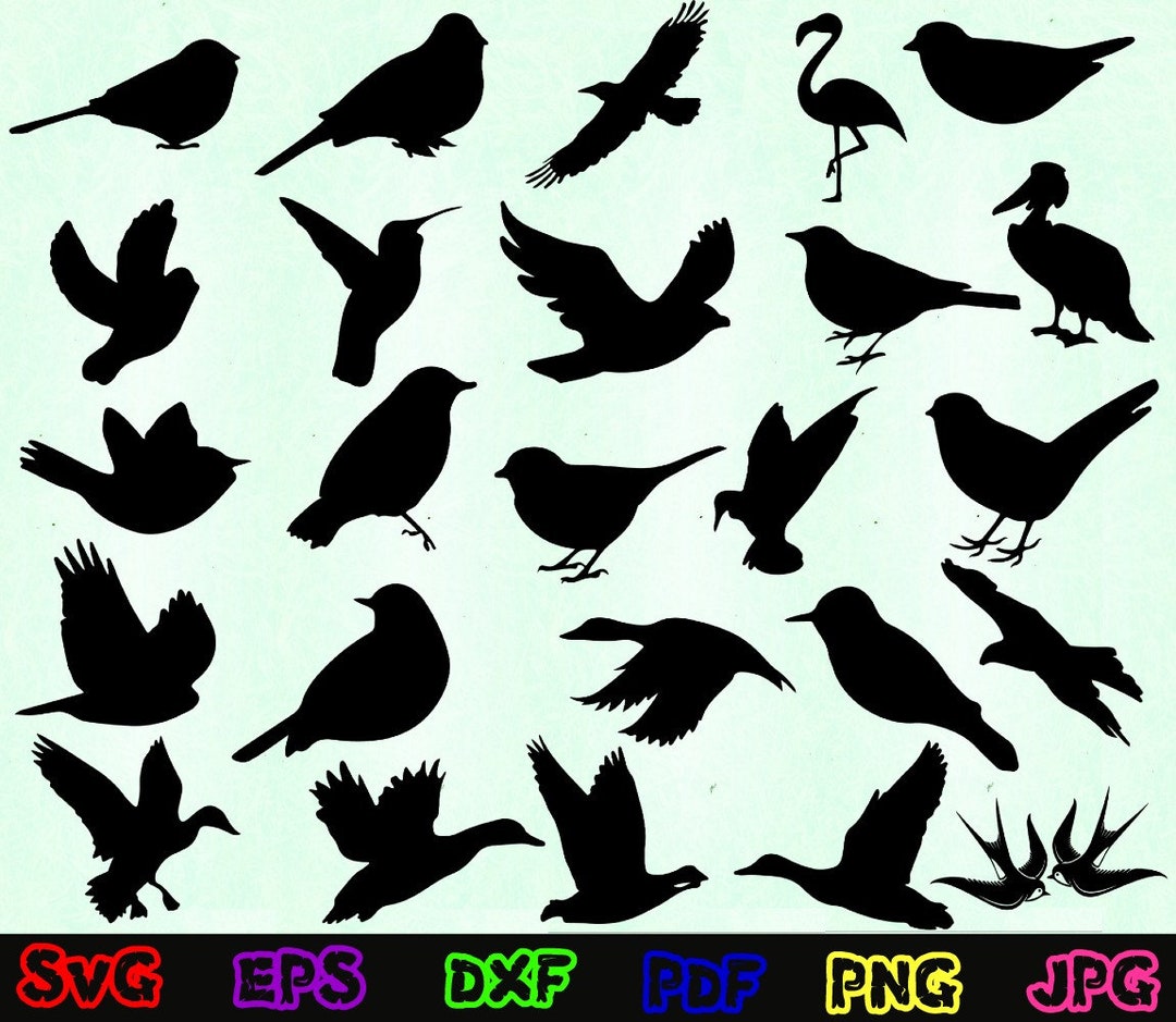 Birds Svg - Flying Birds Svg - Birds Silhouette - Birds Cut Files ...