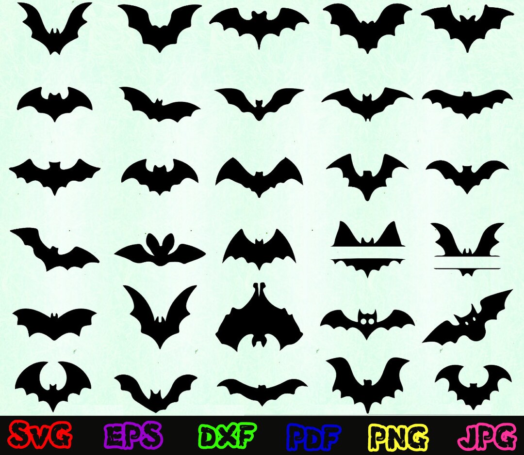 Bats Silhouette - Bats SVG - Halloween Bats SVG - Spooky Bats SVG ...