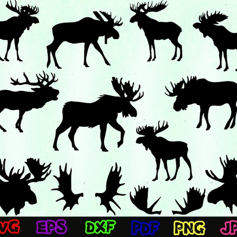 Moose Clipart - Etsy