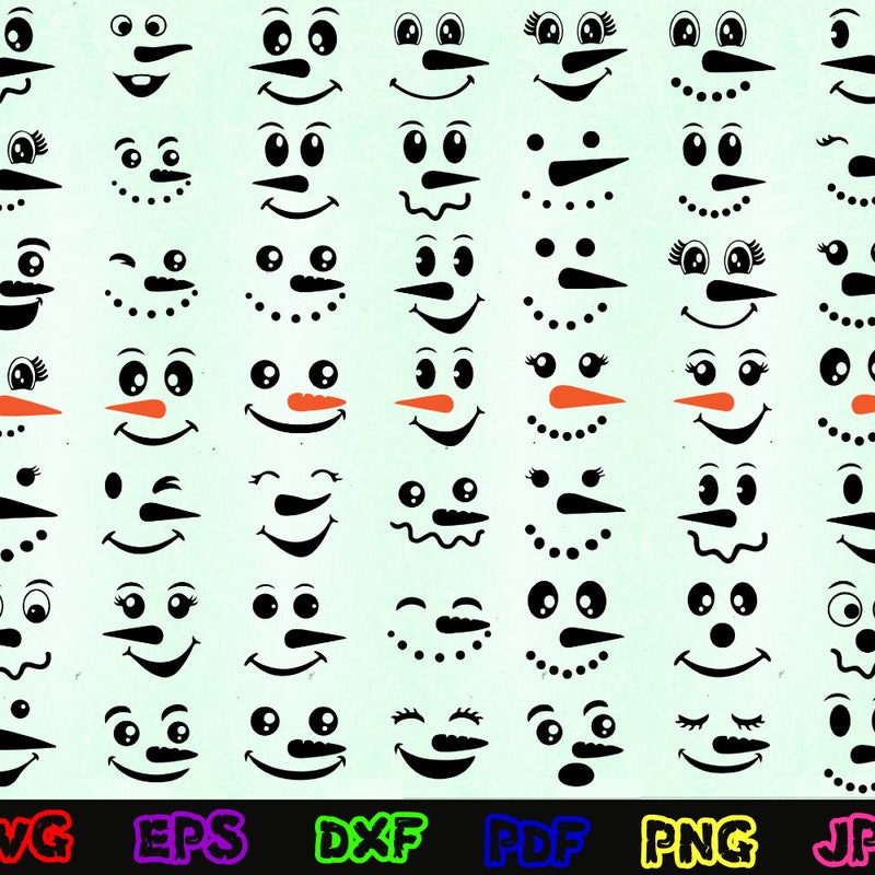 Snowman Eyes Clipart - Etsy