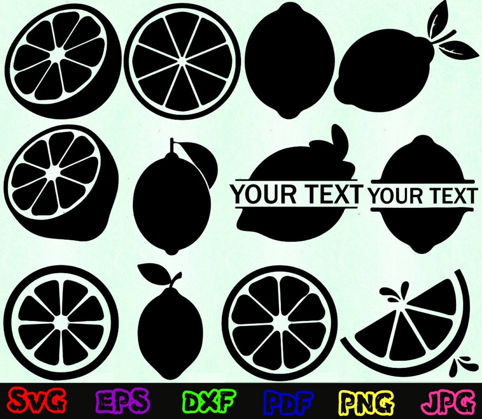 Lemon Svg - Lemon Monogram Svg - Lemon Silhouette - Lemon Cut Files ...