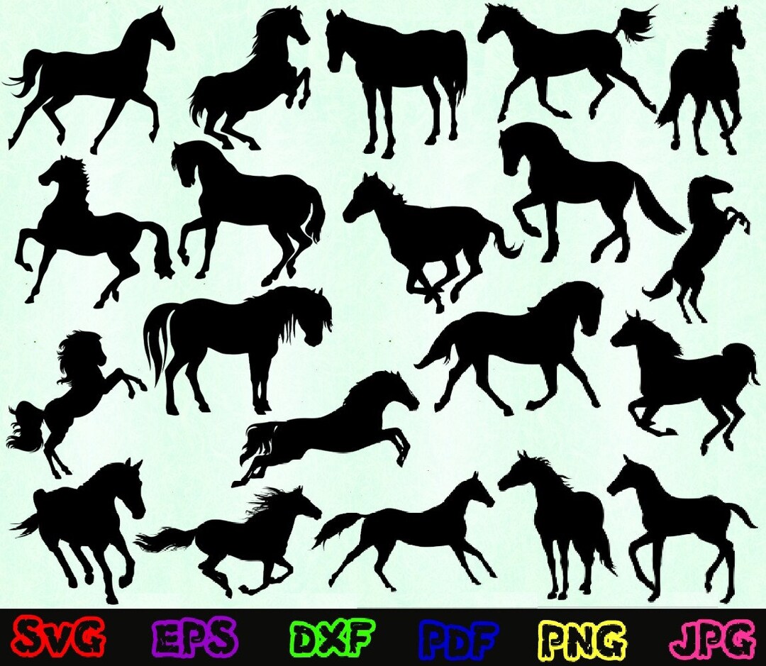 Horse Svg - Animal Svg - Horse Silhouette - Horse Cut Files - Horse Svg ...