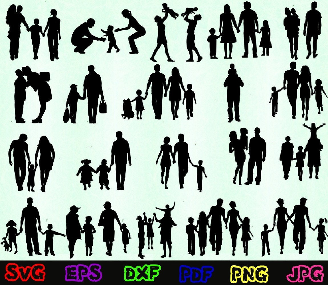 Family Svg Family Silhouette Family Cut Files Family Svg - Etsy