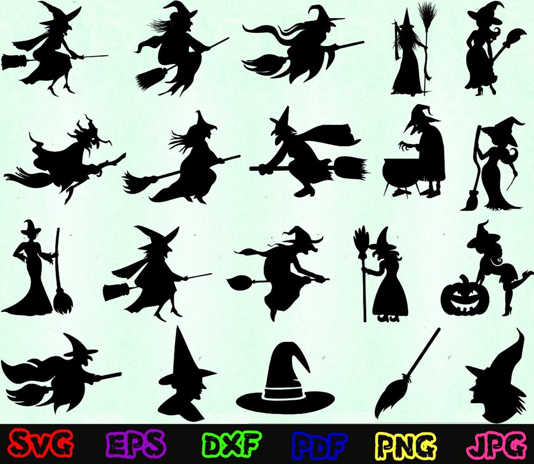 Witch Svg - Witch Silhouette - Witch Cut Files - Witch Svg Bundle ...