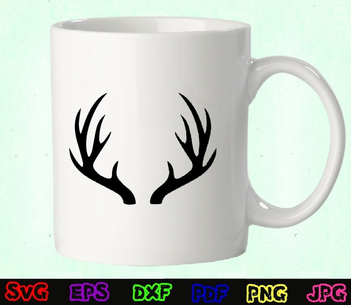 Deer Antler Svg - Antler Svg - Deer Antler Silhouette - Deer Antler Cut ...