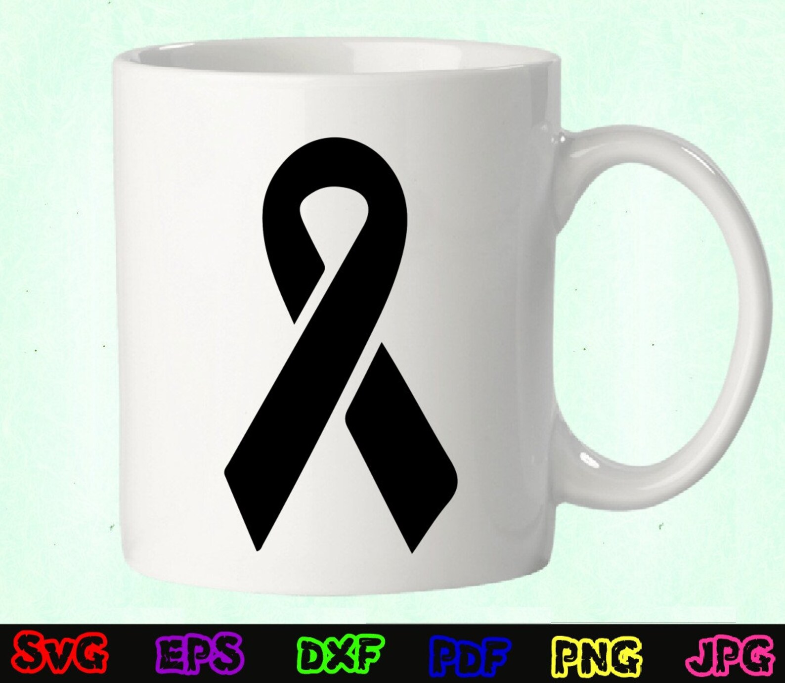 Cancer Ribbon SVG Cancer Silhouette Cancer Cut File - Etsy