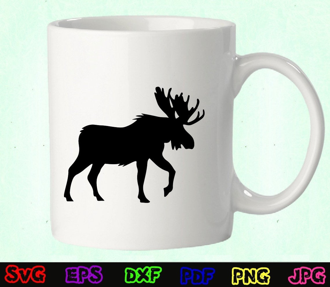 Moose Svg Forest Svg Mountain Svg Moose Silhouette | Etsy