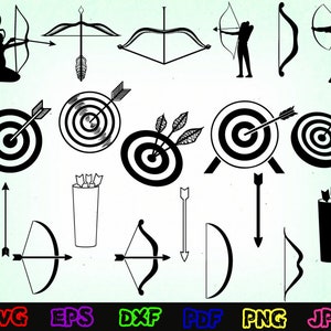 20 Archer Svg - Archer Cut File - Archer Silhouette - Target Svg ...
