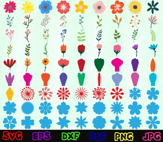 Flower Svg Plant Svg Flower Cut File Flower Clipart | Etsy