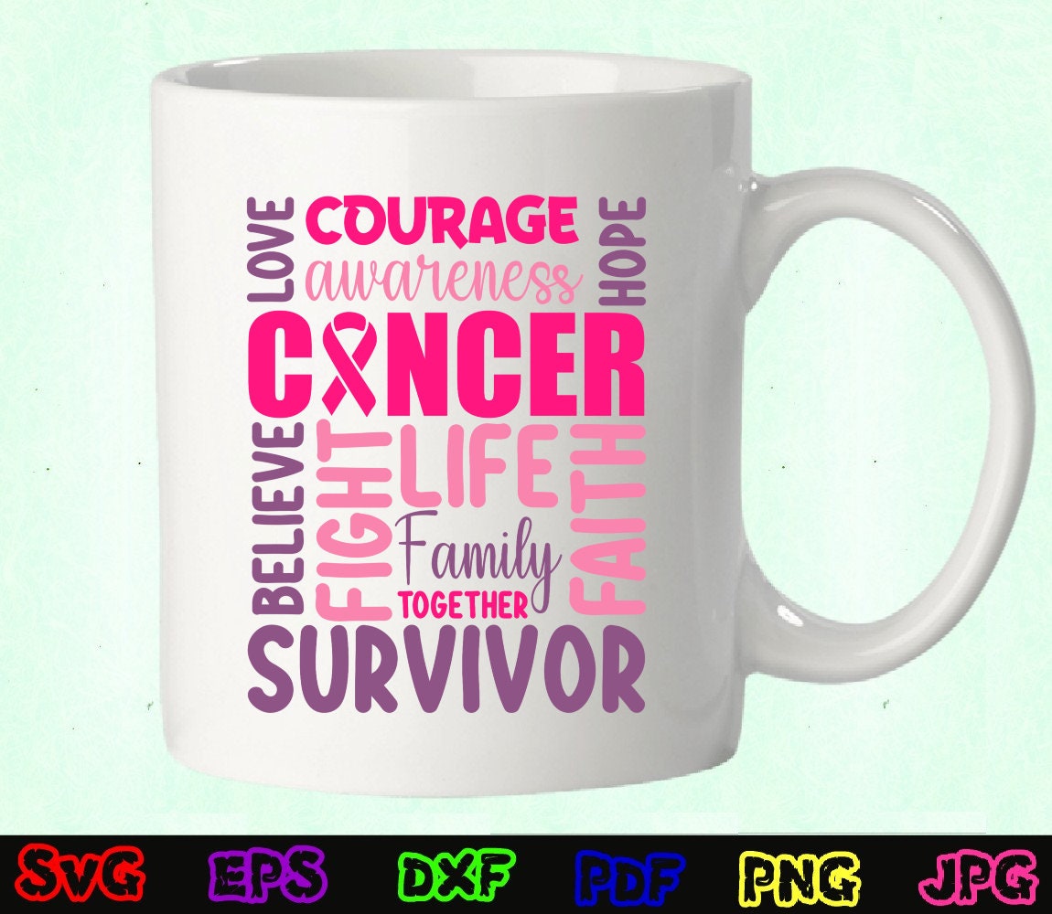 Cancer Design Svg Cancer Cut File Cancer Awareness Svg - Etsy