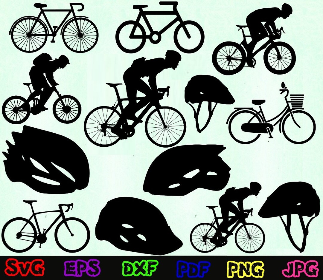 Cycling Svg - Bicyclist Svg- Bike Svg - Cycling Silhouette - Cycling ...