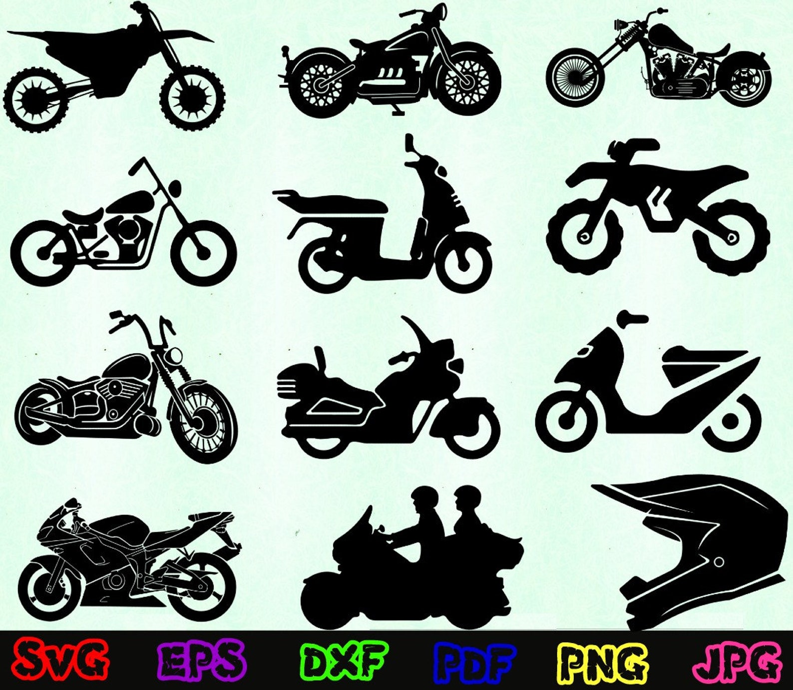 Motorcycle Svg Motorcycle Silhouette Motorcycle Cut Files - Etsy