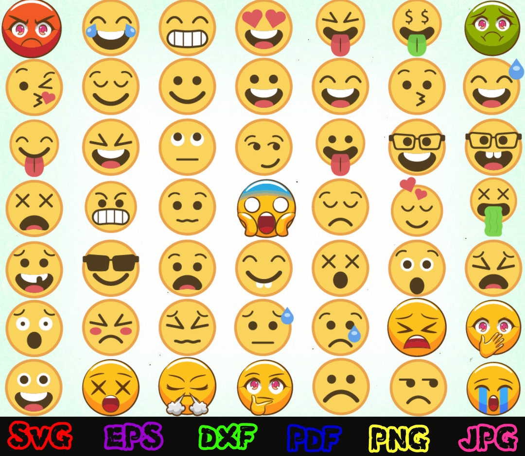 Emoticon Svg - Emoji Svg - Emoji Svg Bundle - Emoji Clipart - Emoji ...