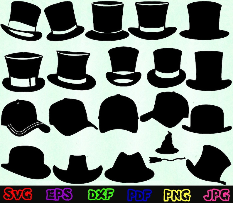 Hat Svg - Gentleman Svg -top Hat Svg - Hat Silhouette - Hat Cut Files ...