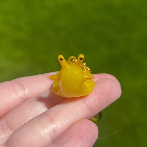 Yellow Translucent Banana Slug Polymer Clay Keychain Pearly Quartz ...