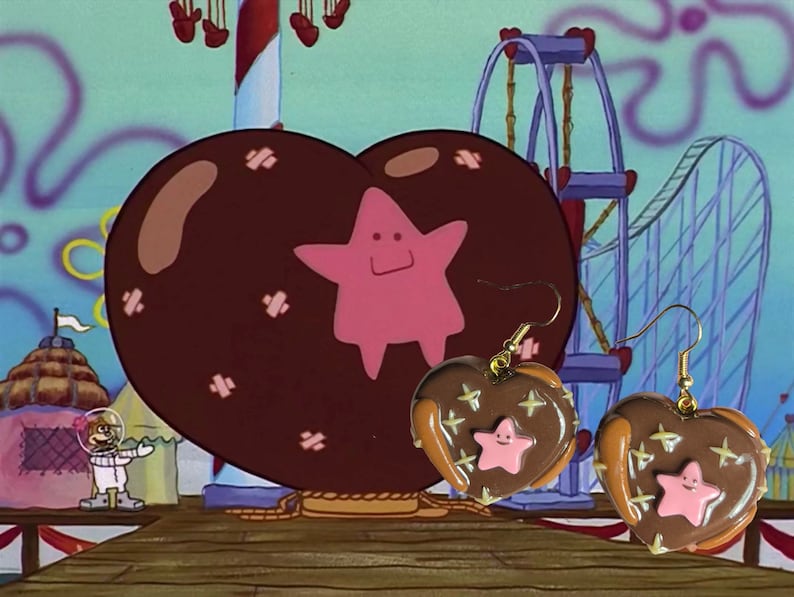 Patrick Stars Chocolate Heart Balloon From Spongebob | Etsy