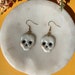 Shimmering Pearl Blushing Skull Polymer Clay Earrings, Keychains, and ...