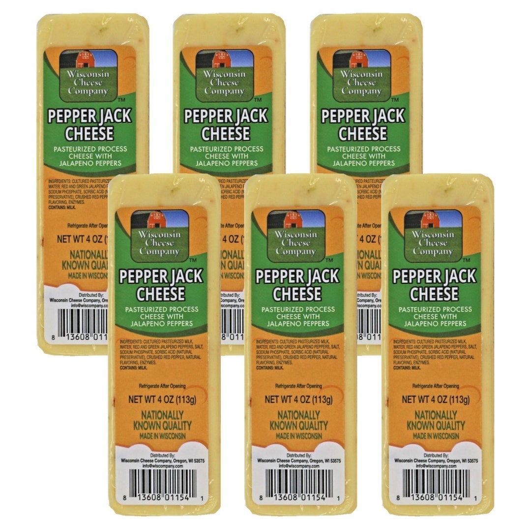 Wisconsin Cheese Company Pepper Jack Cheese Blocks 6-4oz. - Etsy