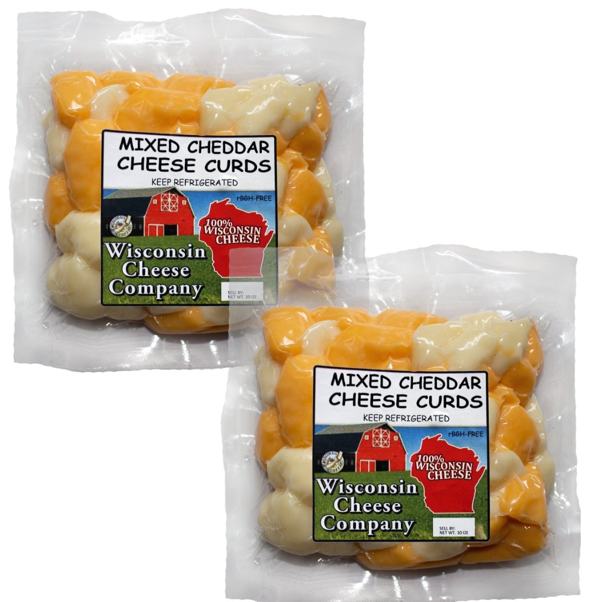 Wisconsin Cheese Curds: Fresh Mixed Cheddar, 2-pack - Etsy