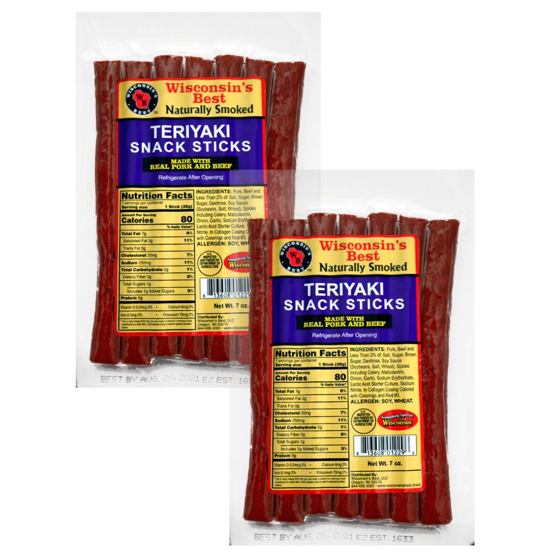 Wisconsin's Best and Wisconsin Cheese Company Teriyaki Snack Meat ...