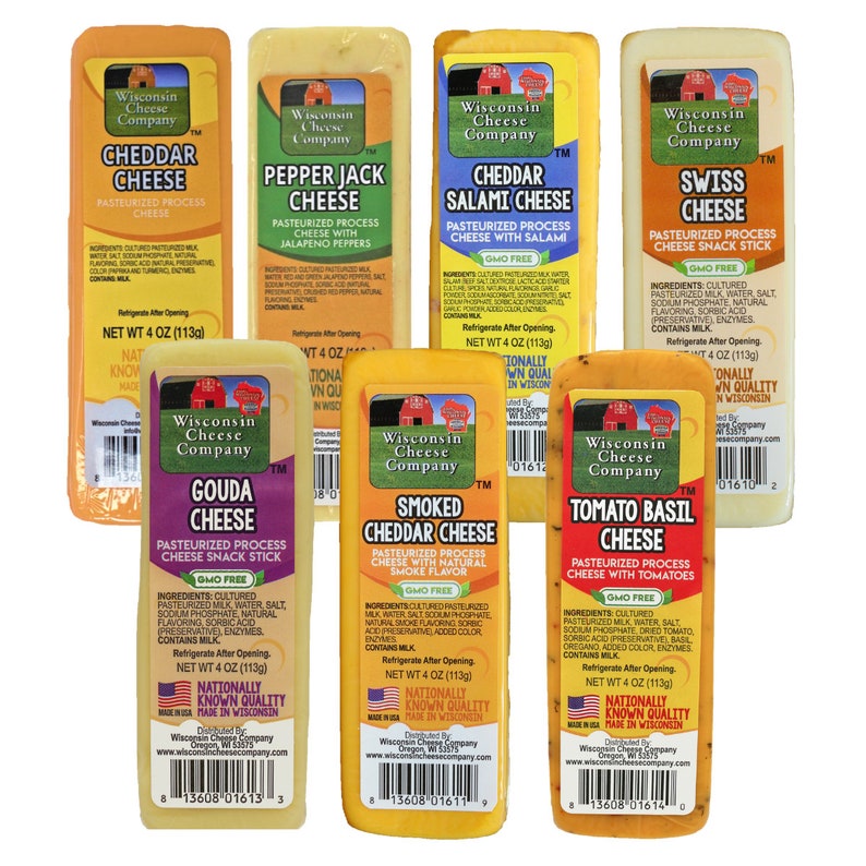 Wisconsin Cheese Block Assortment - (7 Blocks) - Etsy