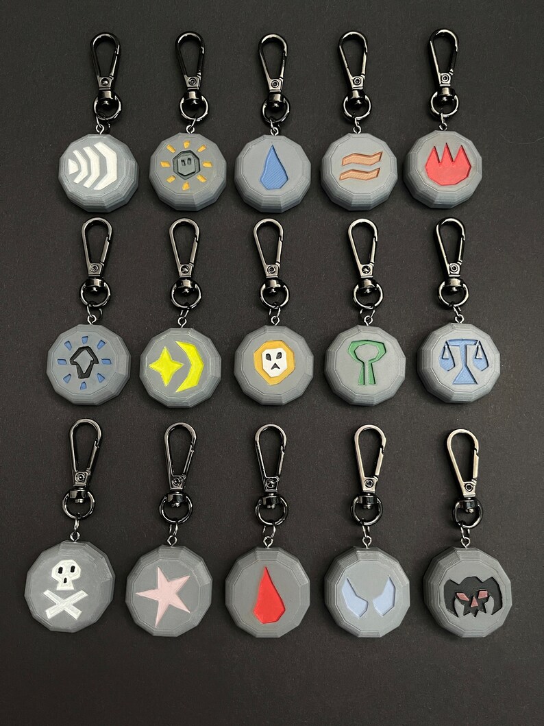 Runescape Rune Keychains - Etsy