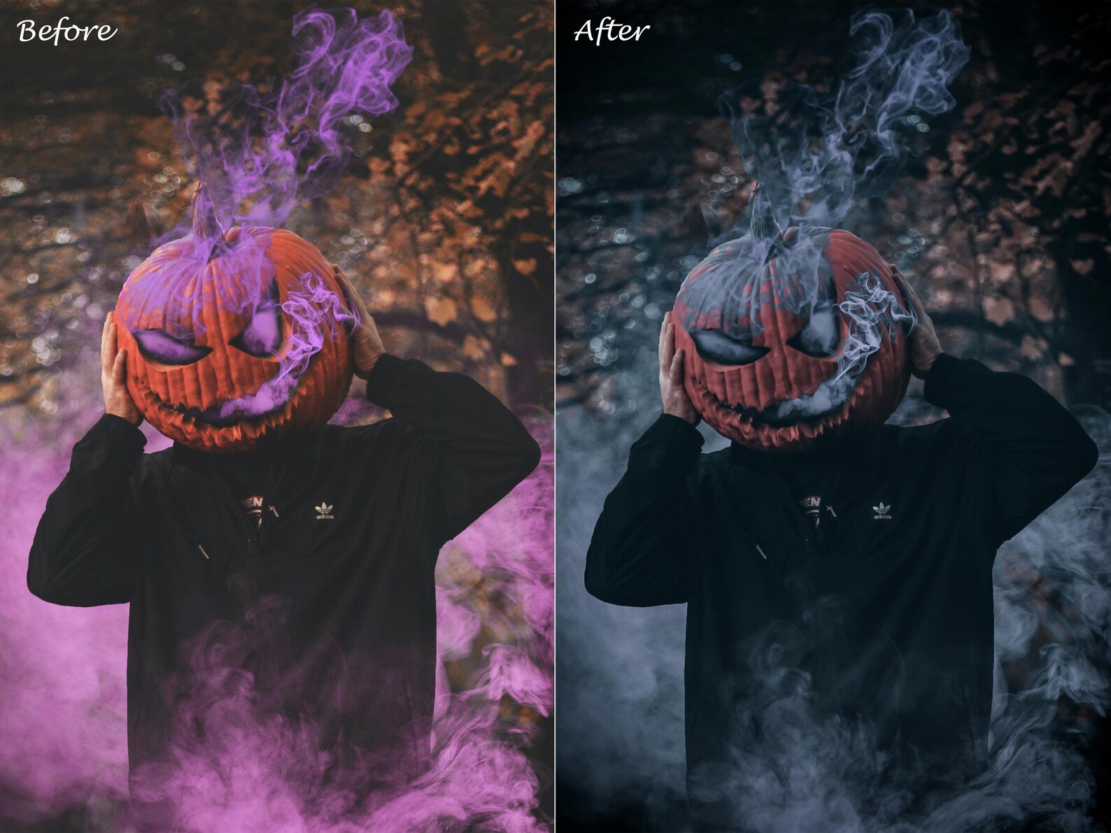 Horror Lightroom Preset: Dark Halloween Filters, Black Moody Presets ...