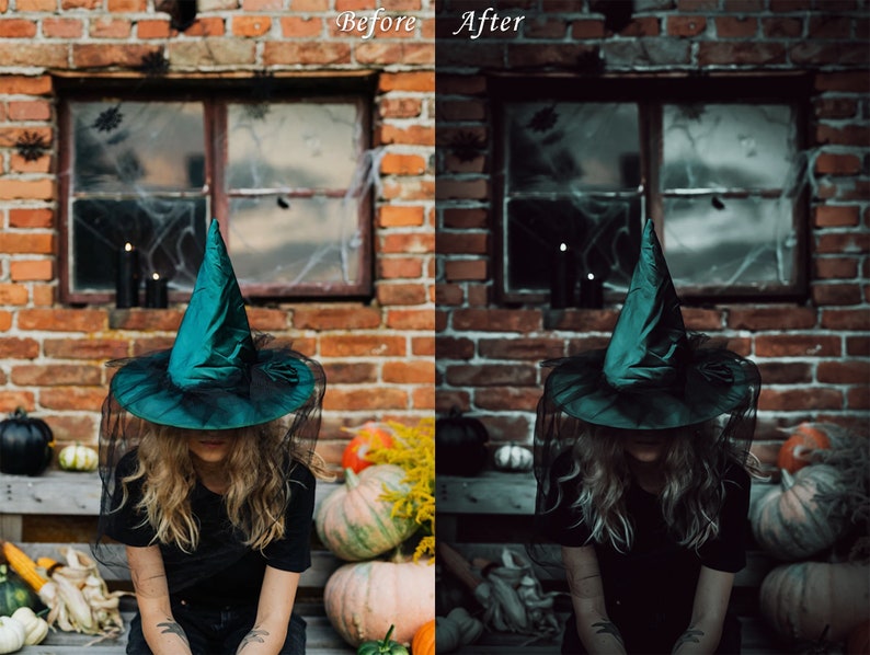 6 Halloween Lightroom Presets: Dark, Gothic, Horror Filters, Moody ...